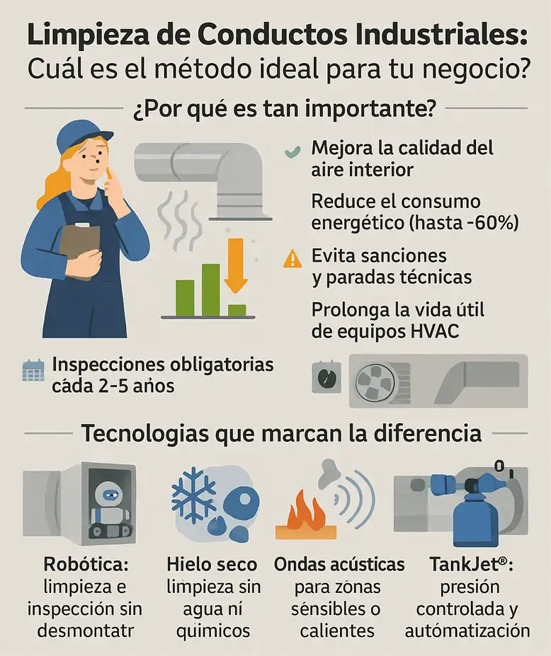 ¿Cuál es el mejor método de limpieza de conductos? | Ingeniería.es